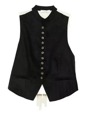 JCSOPHIE Linnea Collarless Top - Black
