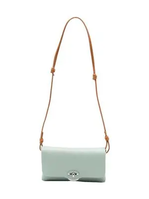 ZANELLATO Small Lettera Turnlock Clutch - Blue