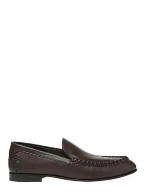 Fendi Leather Loafers - Brown