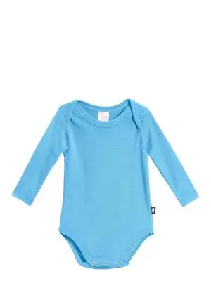 CITY THREADS Organic Cotton Long Sleeve Bodysuit - Bright Light Blue