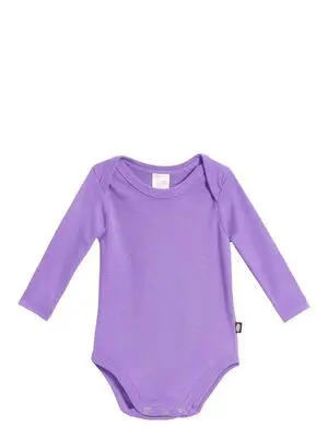 CITY THREADS Organic Cotton Long Sleeve Bodysuit - Deep Purple