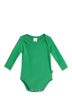 CITY THREADS Organic Cotton Long Sleeve Bodysuit - Elf Green