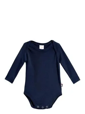 CITY THREADS Organic Cotton Long Sleeve Bodysuit - Navy