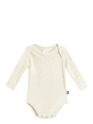 CITY THREADS Organic Cotton Long Sleeve Bodysuit - Oatmeal