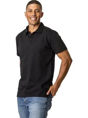 VOTTERA Organic Cotton Polo Shirts - Black
