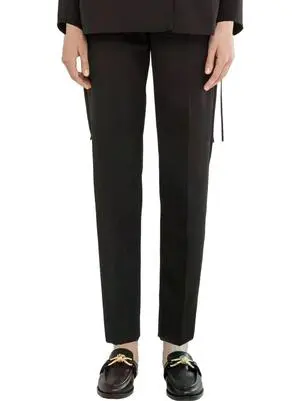 NISSA Slim Trousers - Black
