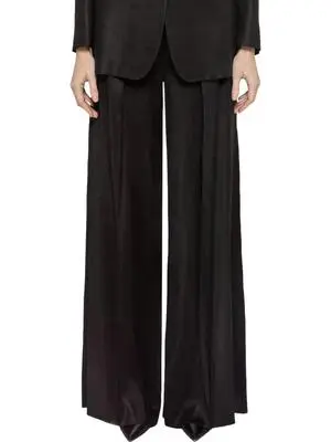 NISSA High-rise Palazzo Pants - Black