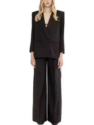 NISSA Open-back Blazer - Black