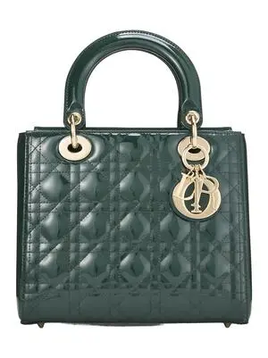 Dior Lady Cannage Quilted Bag - Green