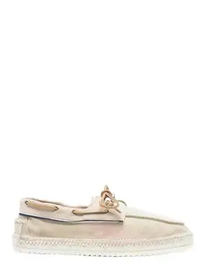 Eleventy Lace-up Suede Derby Shoes - Neutrals