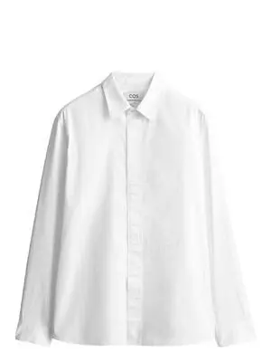 Cos Slim Pocket-detail Pima Cotton Shirt - White