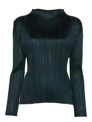 Issey Miyake Pleated Top - Green