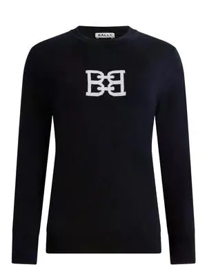 Bally Logo-detail Crew Neck Sweater - Blue