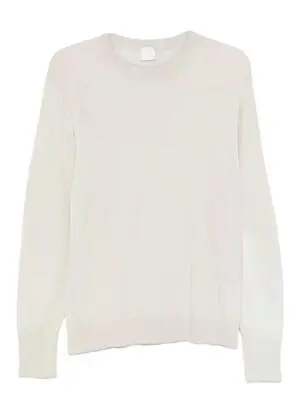 Eleventy Round Neck Wool Sweater - Neutrals