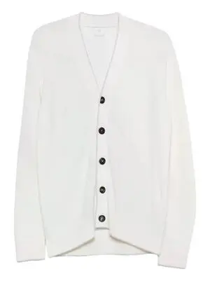Eleventy Buttoned Cardigan With Contrasting Trim - Neutrals