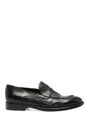 Eleventy Penny-slot Leather Loafers - Brown