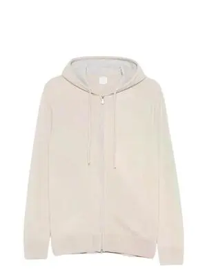 Eleventy Full-zip Hoodie - Neutrals