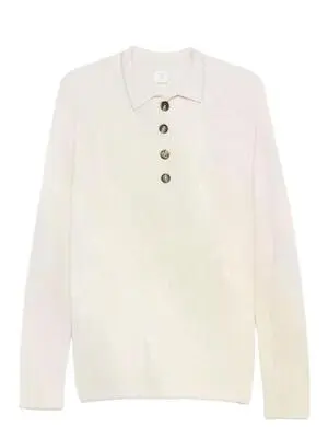 Eleventy Buttoned Collared Polo Shirt - Neutrals