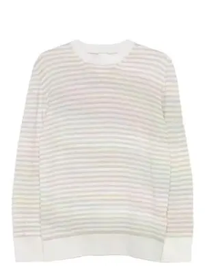 Eleventy Striped Crewneck Jumper - Neutrals