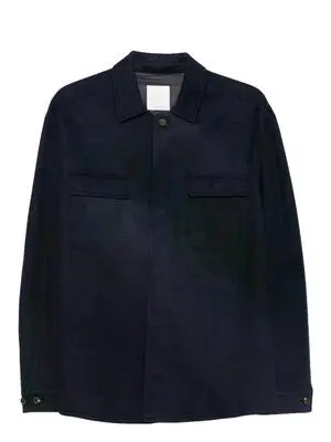 Eleventy Patch Pocket Over Shirt Jacket - Blue