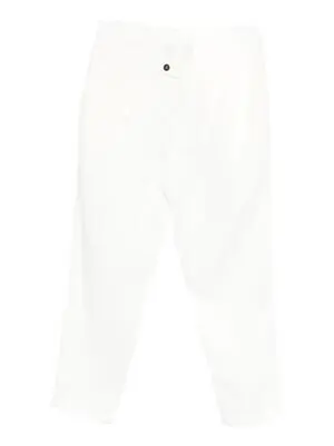 Eleventy Pleated Linen Trousers - White