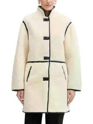 MORGAN Button-trim Coat - Neutrals