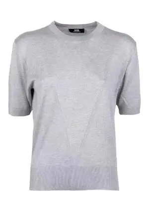 Alpha Studio Seam Detail T-shirt - Grey