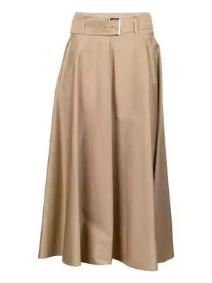Marella Belted Maxi Skirt - Neutrals