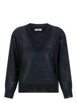 Brunello Cucinelli V-neck Sweater - Blue