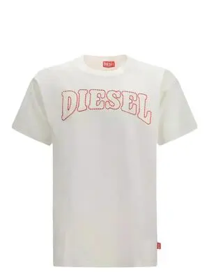 DIESEL Logo-embroidered T-shirt - White