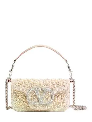 Valentino Garavani Small Locò Tote Bag With Logo - Neutrals