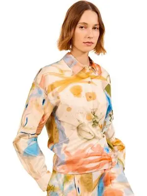 Ulla Johnson Artist Cotton Button-up Blouse - Western Dream