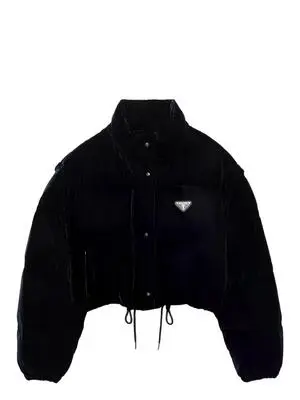 Prada Velvet Down Jacket - Blue