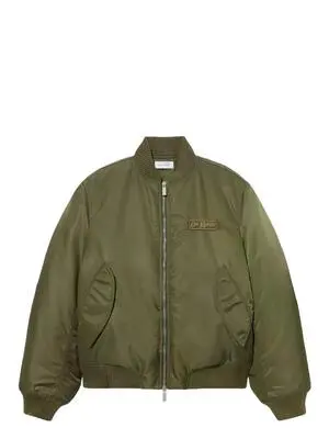 Off-White Embroidered Bomber Jacket - Green