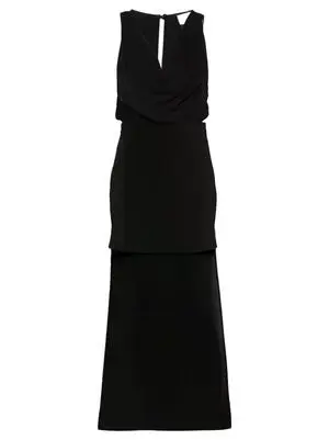 Elisabetta Franchi Asymmetric Dress - Black