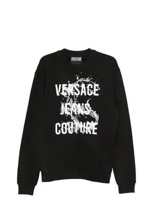 Versace Logo-print Sweatshirt - Black