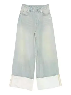 Adidas Cuffed Wide-leg Trousers - Blue