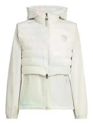 Brunello Cucinelli Techno Cotton Taffeta Jacket With Detachable Down Vest - Neutrals