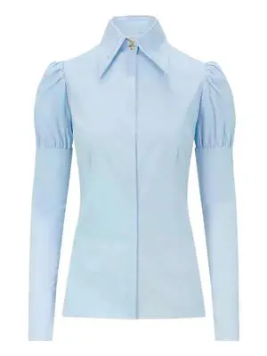 VIOLANTE NESSI Sculptural Sleeve Button Shirt - Blue