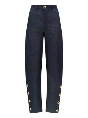 VIOLANTE NESSI Brancusi Wide-leg Paneled Jeans - Blue