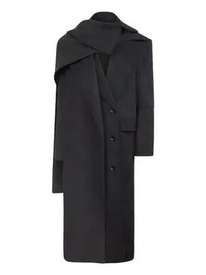 VIOLANTE NESSI Sloane Double-Breasted Scarf Coat