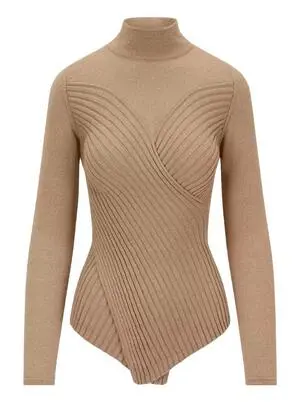 VIOLANTE NESSI Ribbed Turtleneck Sweater