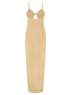 VIOLANTE NESSI Rodari Geometric-cup Maxi Dress - Gold