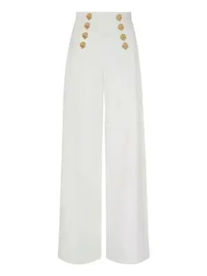 VIOLANTE NESSI Viotti Button Wide-Leg Palazzo Pants