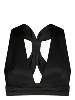 VIOLANTE NESSI Adele Bow Button Top - Black