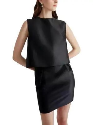 VIOLANTE NESSI Bow Back Silk Top - Black