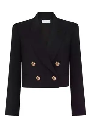 VIOLANTE NESSI Cherubini Cropped Blazer - Black