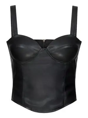 VIOLANTE NESSI Vermeer Shaped-cups Bustier Top - Black