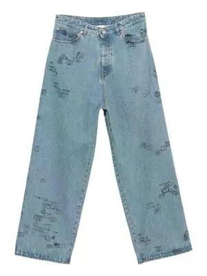 Vetements Stamp-print Jeans - Blue