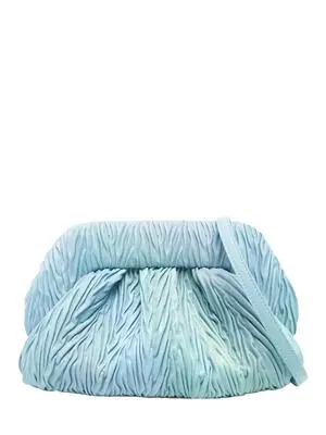 THEMOIRE Medium Bios Pleated Clutch - Blue